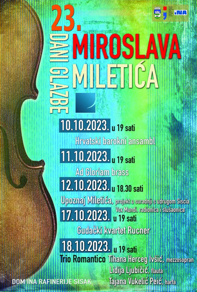 23. Dani glazbe Miroslava Miletića – TZG-Sisak